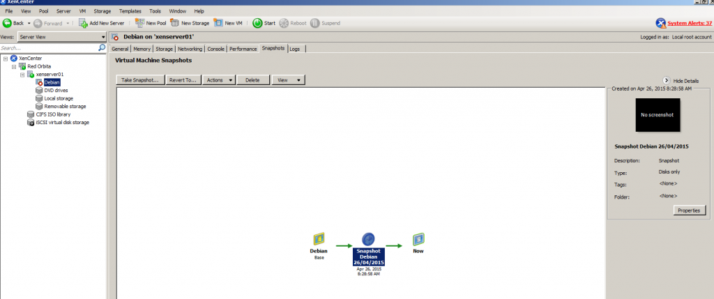 Crear snapshot en XenServer – Red-Orbita