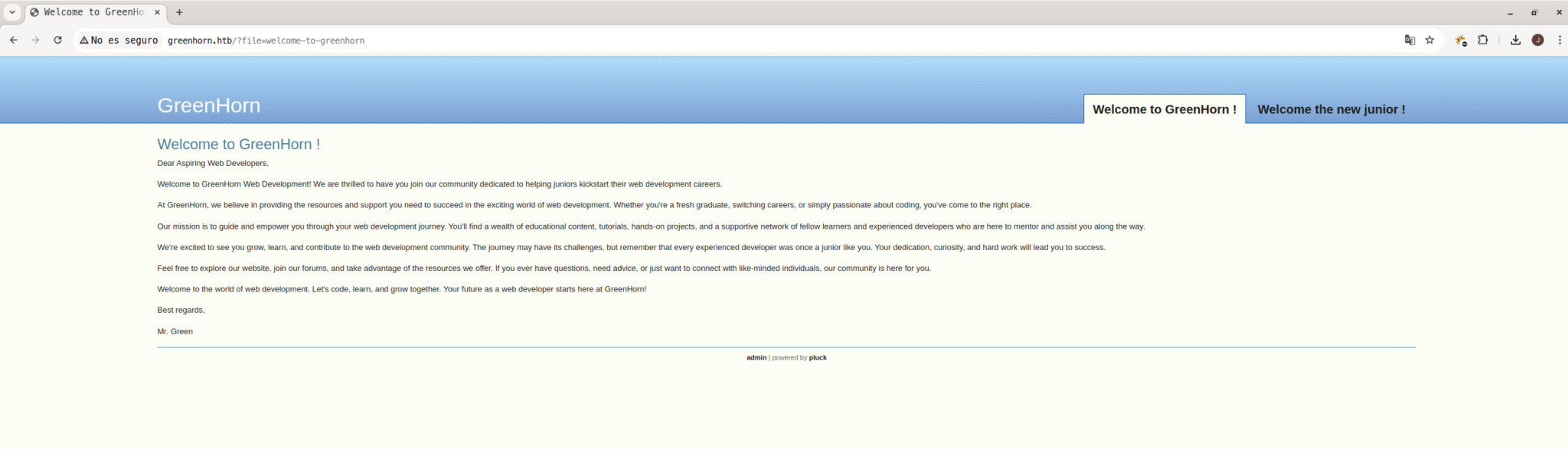 HackTheBox – GreenHorn Writeup – Red-Orbita